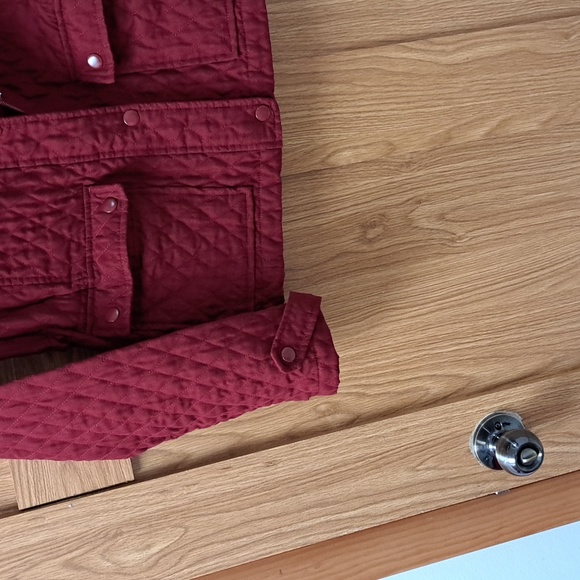 Merona | Jackets & Coats | Merona Red Quilted Jacket | Poshmark
